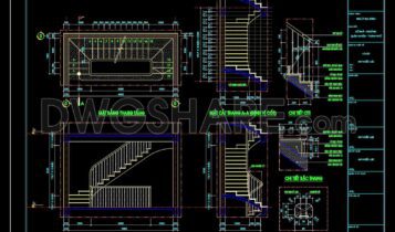 89.Detailed drawings of stairs in autocad file
