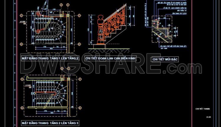 136. Detailed drawings of stairs in autocad file - Free Cad Blocks ...
