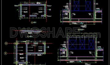 Private University Plan and Elevation AutoCAD File DWG