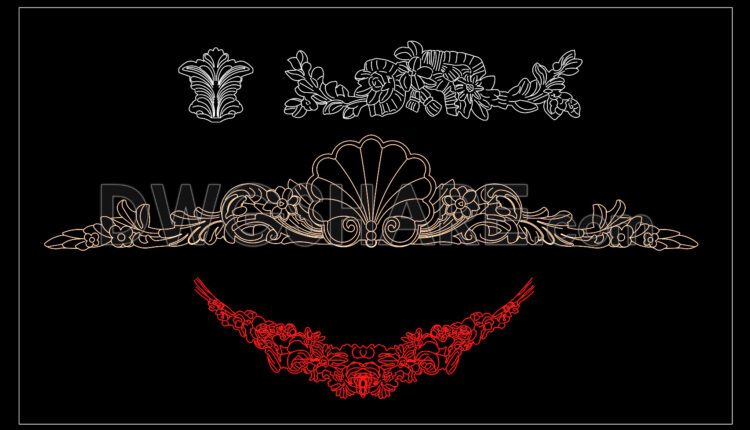 147. The CAD drawings for Floral Relief Patterns are available for free ...