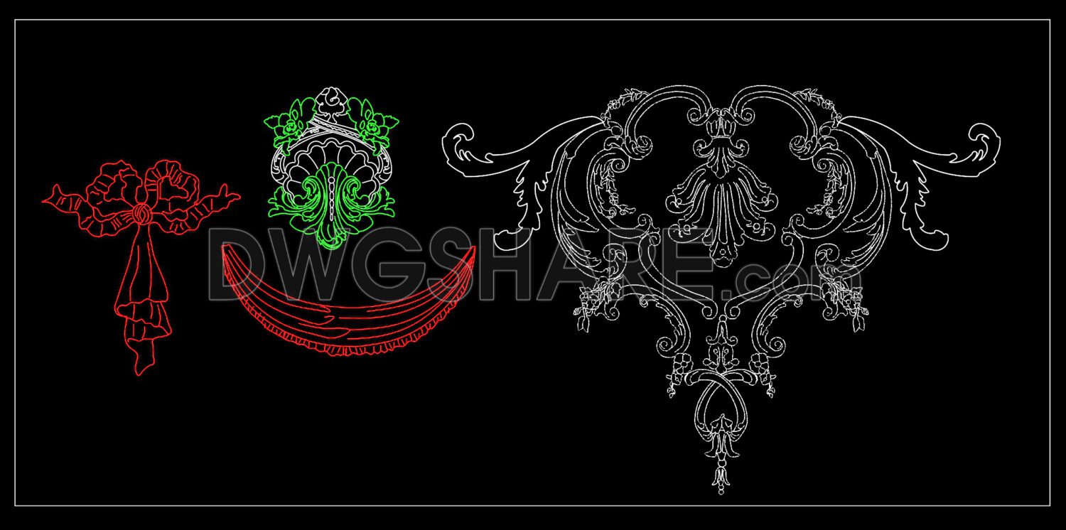 147. The CAD drawings for Floral Relief Patterns are available for free ...