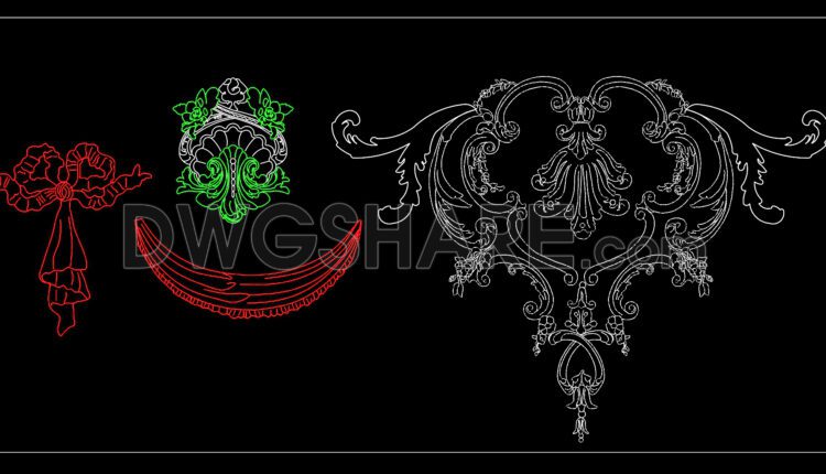 147. The CAD drawings for Floral Relief Patterns are available for free ...