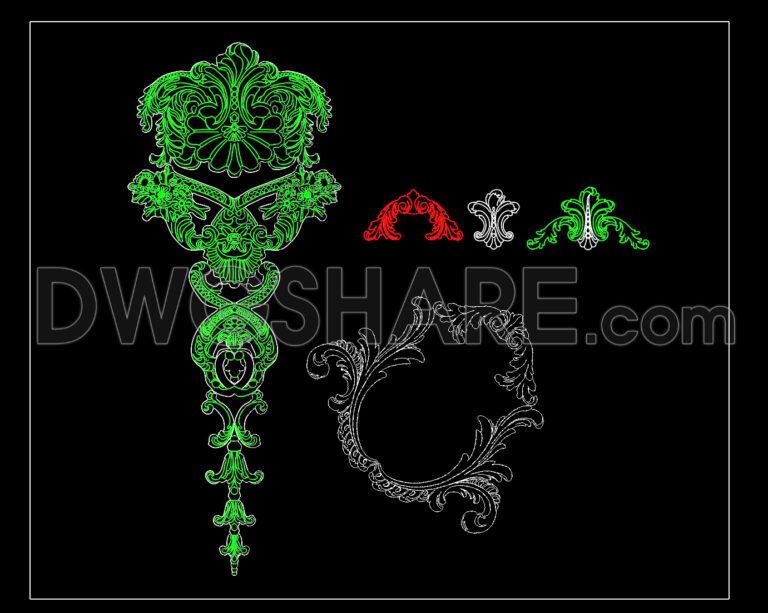 147. The CAD drawings for Floral Relief Patterns are available for free ...