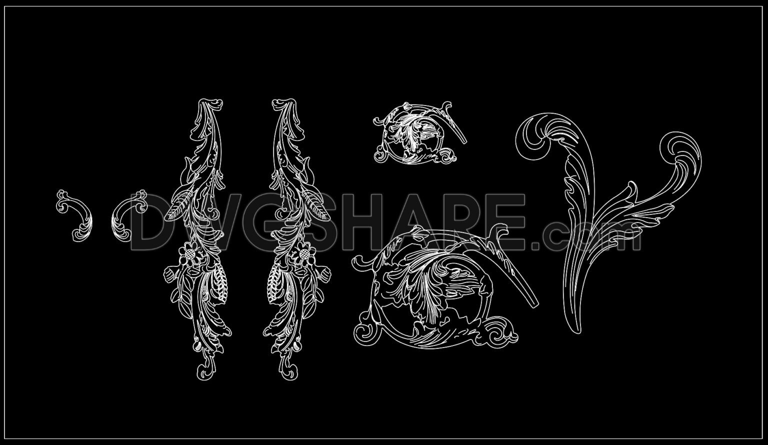 147. The CAD drawings for Floral Relief Patterns are available for free ...