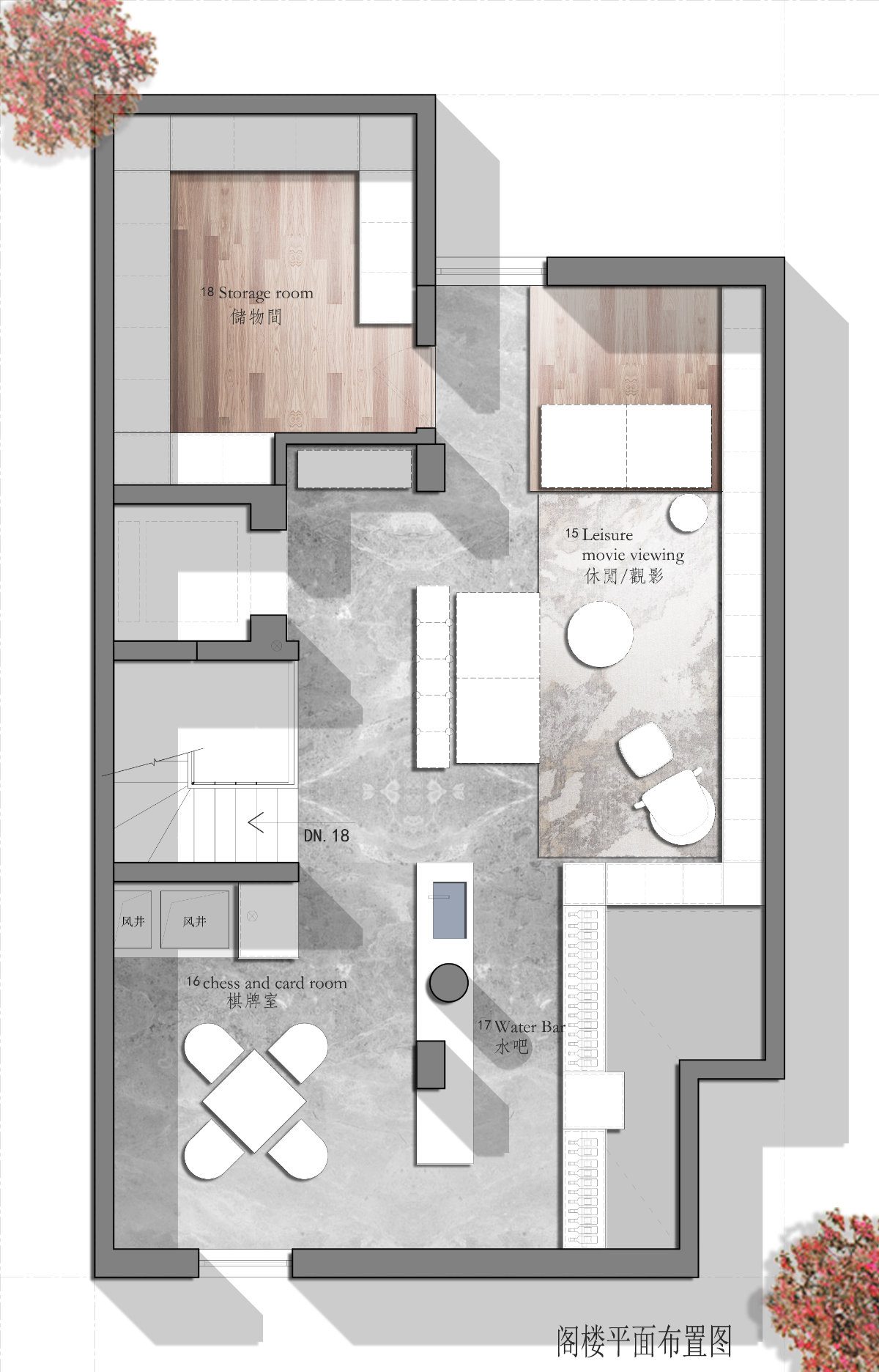 189. Layout plan for a three-story residential project with an area of ...