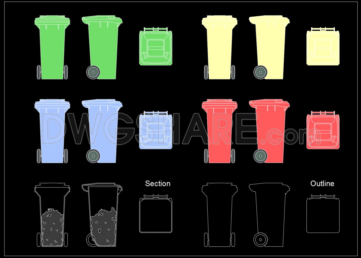 19. Garbage CAD blocks free download