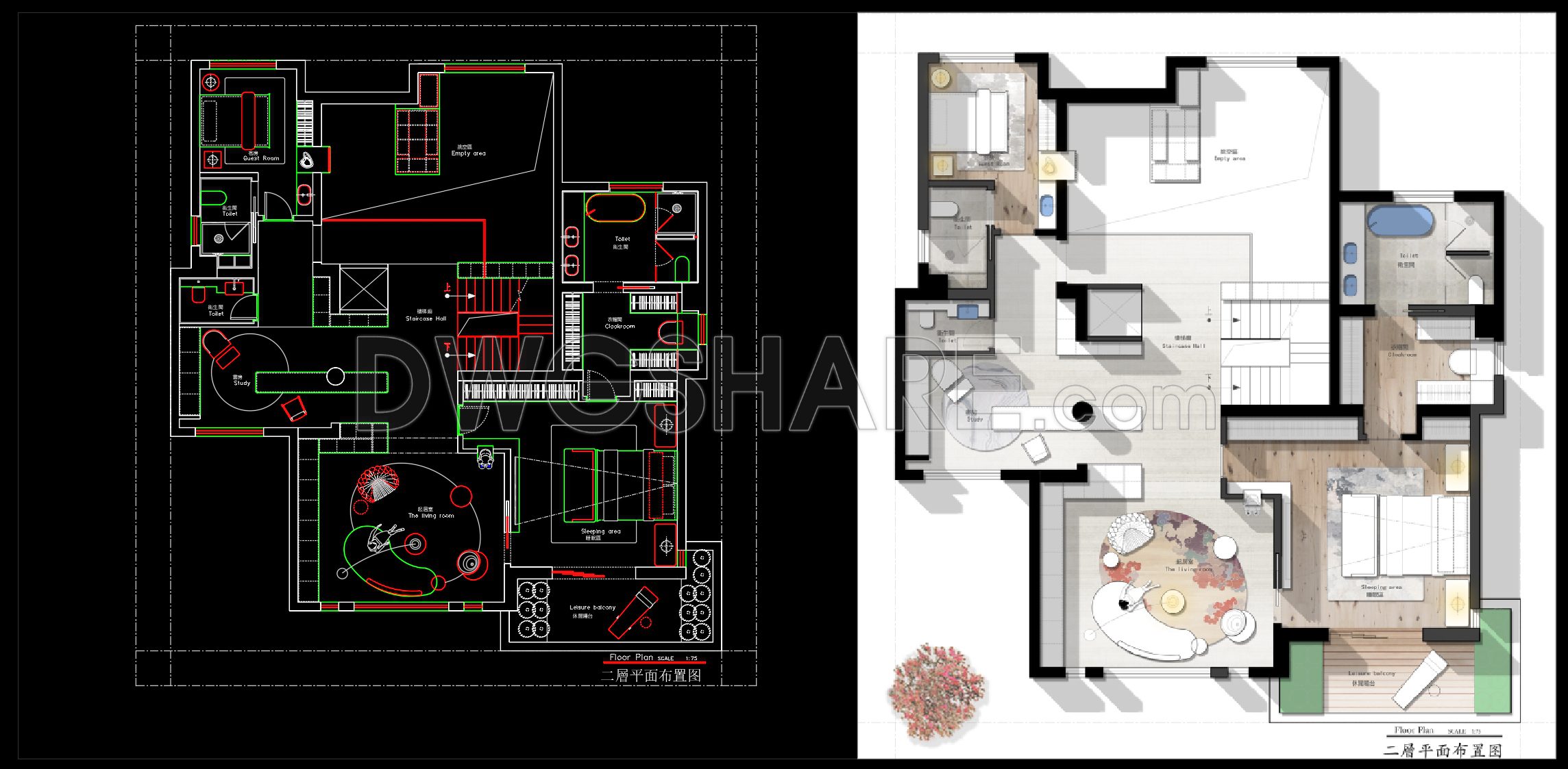 191. Layout plan for a three-story residential project with an area of ...