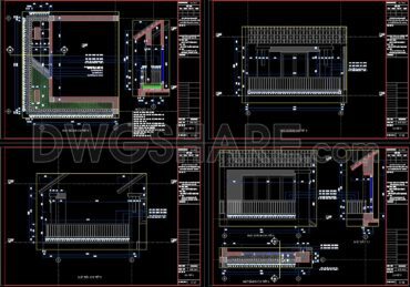 217. Detailed CAD drawings of vertical facades in Modern architecture