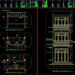 218. Detailed CAD drawings of vertical facades in Modern architecture ...