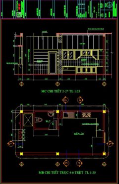 219. The CAD drawing of the interior wall section of a townhouse