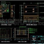222. Detailed CAD drawings of vertical facades in Modern architecture ...