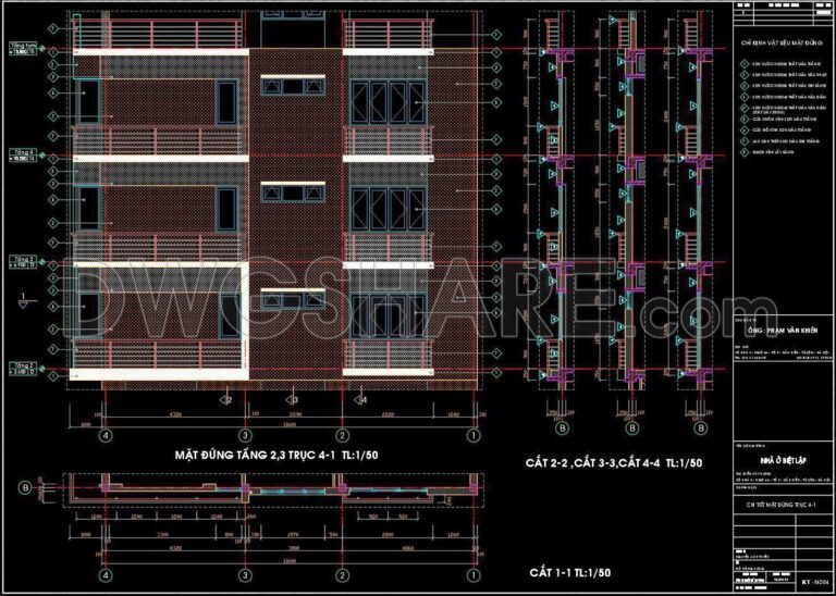 224. Detailed CAD drawings of vertical facades in classical architecture