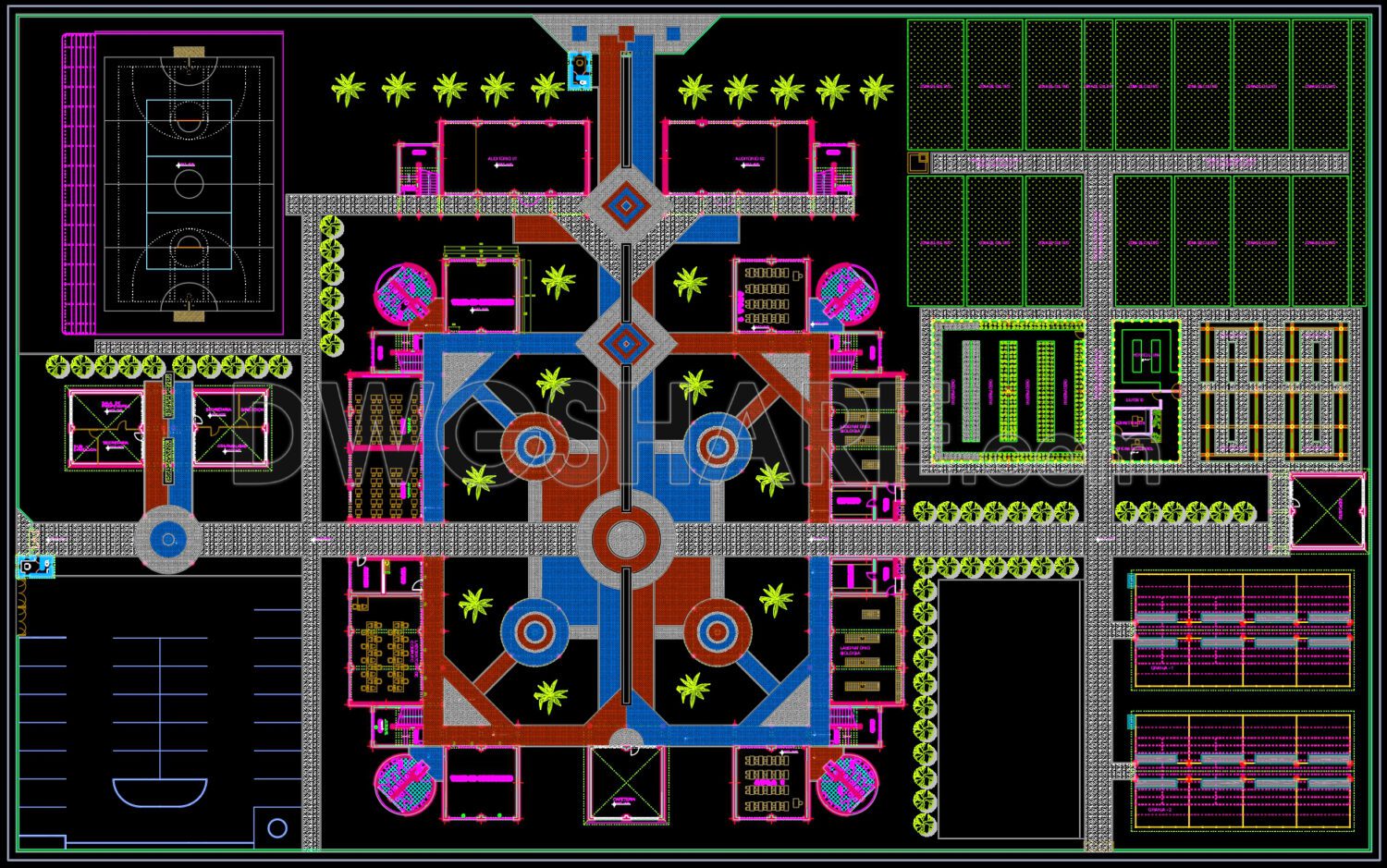 23. CAD drawing of Educational Institute for download