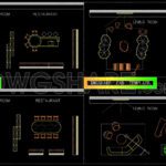 242. CAD blocks for spatial layout of living room and kitchen area ...