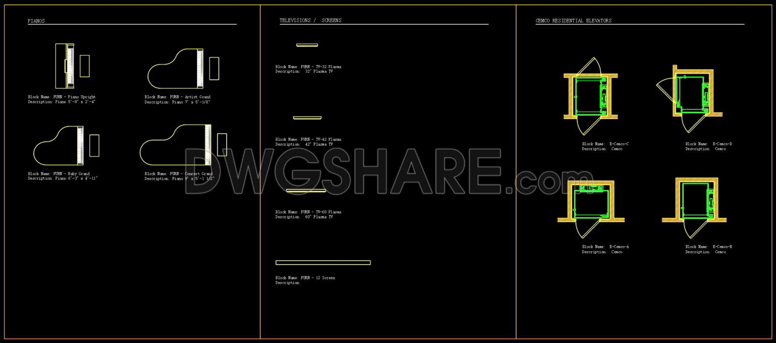 248. CAD blocks of Specifically, a pool table, a ping pong table, and a ...