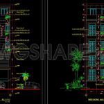 248. The CAD drawings of the floor plan, elevation, and cross-sections ...