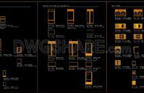 237. Detailed architectural CAD drawings of balconies and columns