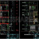 254. The CAD drawings of the floor plan, elevation, and cross-sections ...
