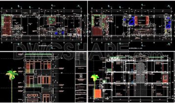 Pharmacy Design Plan and Elevation AutoCAD File DWG