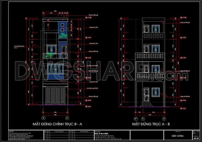259. The CAD drawings of the floor plan, elevation, and cross-sections ...
