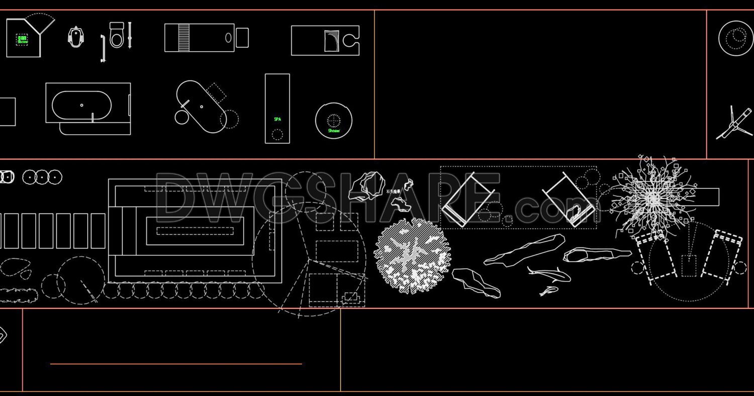 271. Blocks CAD for interior, lighting, sculpture, musical instruments ...