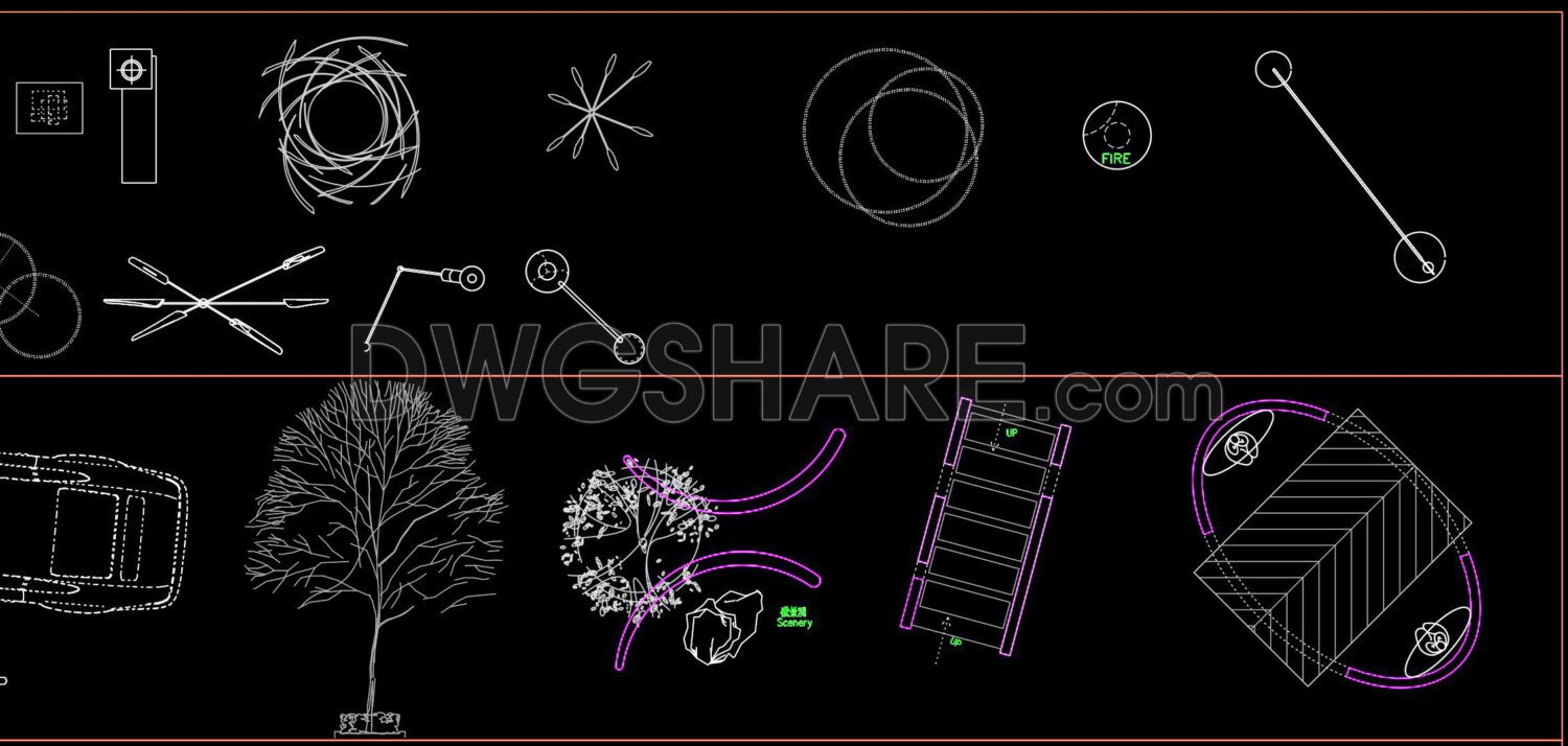 271. Blocks CAD for interior, lighting, sculpture, musical instruments ...