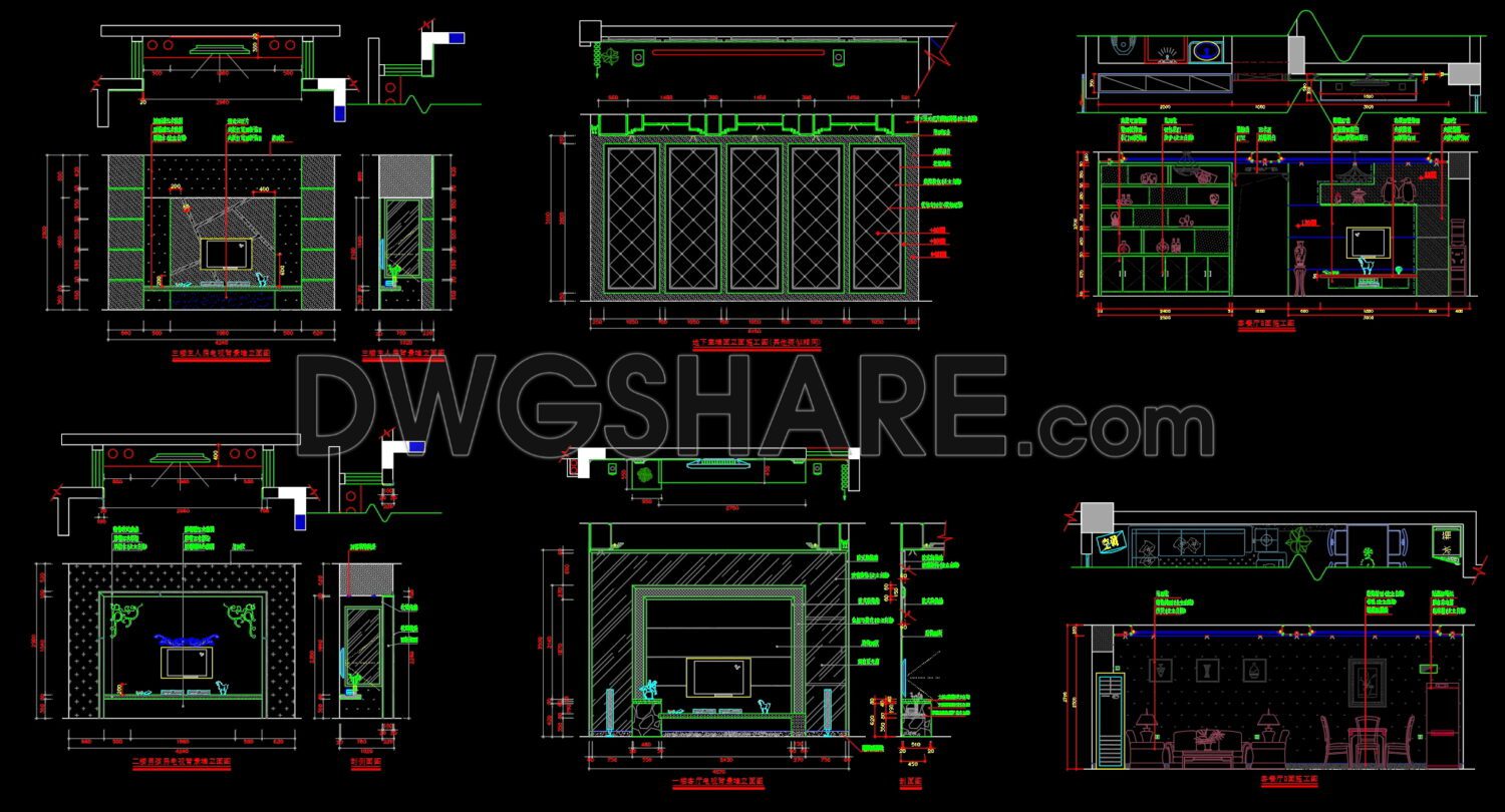 272. Display Cabinets Cad Blocks free download