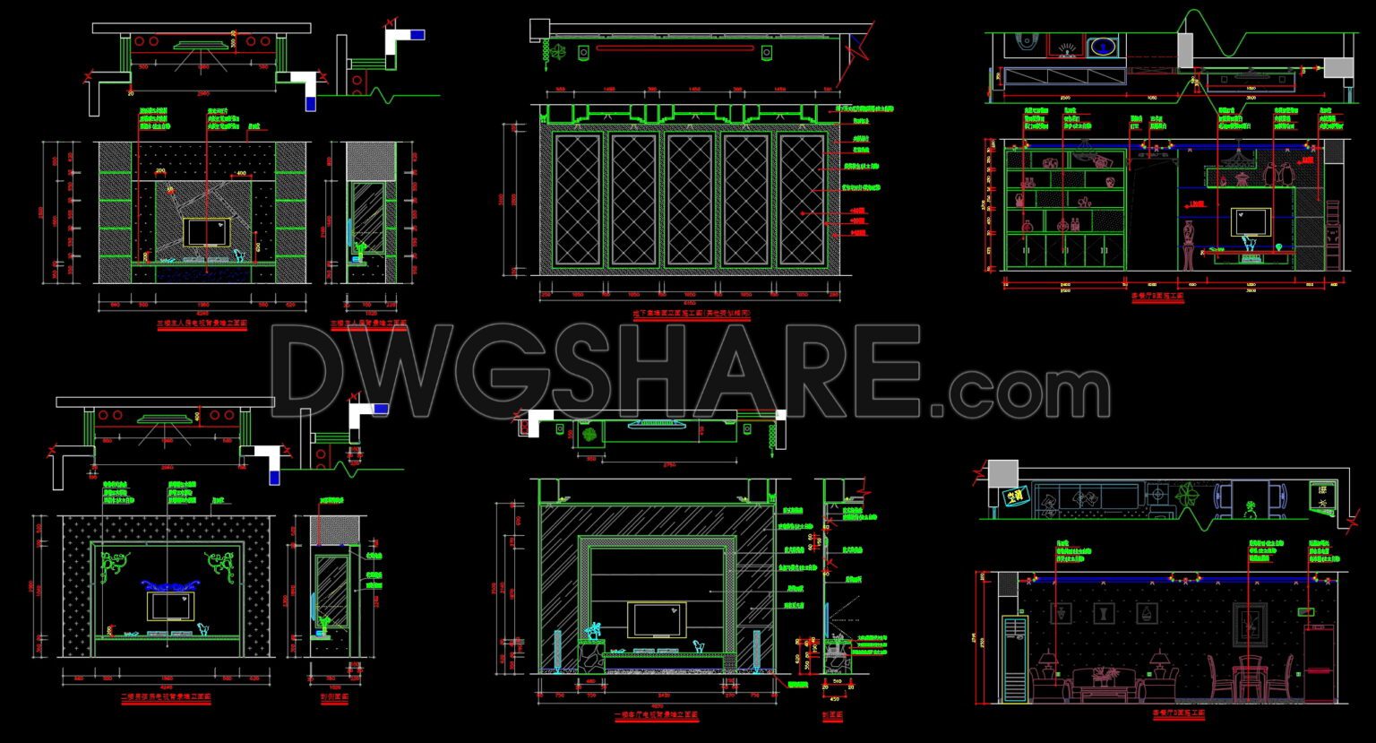 272. Display Cabinets Cad Blocks free download