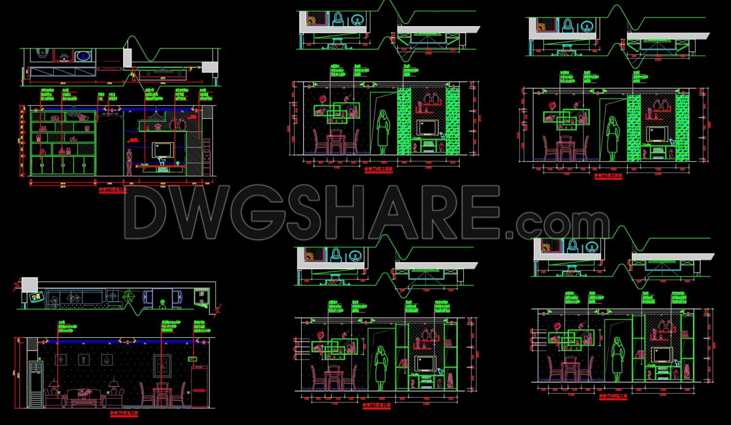 272. Display Cabinets Cad Blocks free download