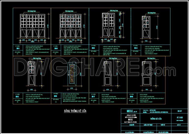 467. Detailed AutoCAD Drawings Of Doors, Windows For Download