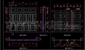 450.Detailed AutoCAD Drawings Of Doors, Windows For Download