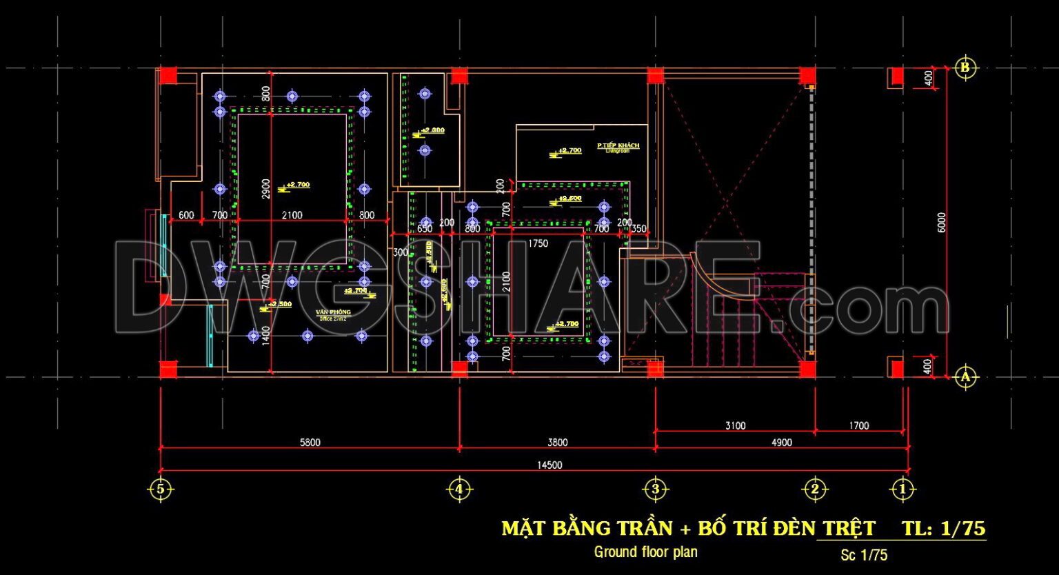 64. CAD drawings provide detailed specifications for the ceiling and ...