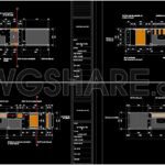 65. Detailed CAD drawings of the ceiling and floor tiling for a 3-story ...