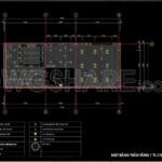 66. Detailed CAD drawings of the ceiling and floor tiling for a 4-story ...