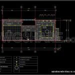 66. Detailed CAD drawings of the ceiling and floor tiling for a 4-story ...