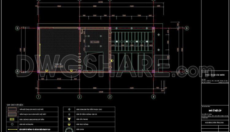 66. Detailed CAD drawings of the ceiling and floor tiling for a 4-story ...