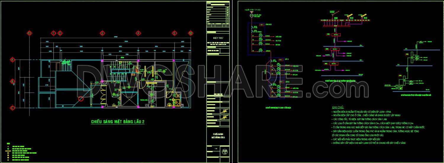 67. Detailed CAD drawings of residential ceilings and lighting fixtures