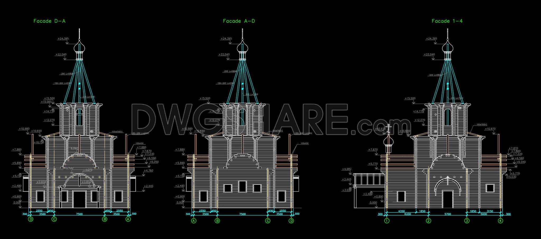 68. Cad Drawings Of Wooden church For Download