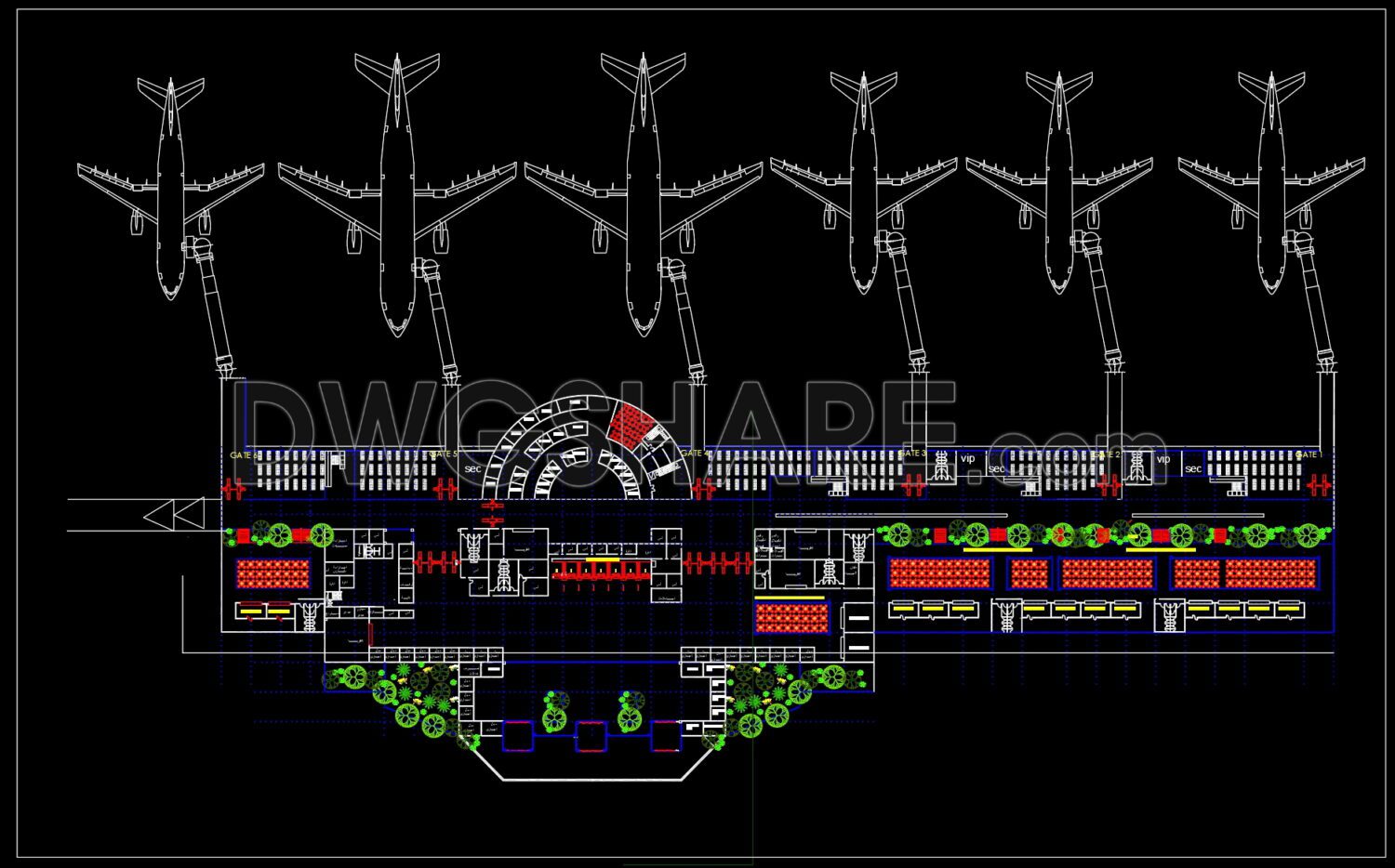 70. CAD drawings for the design of an international airport are ...