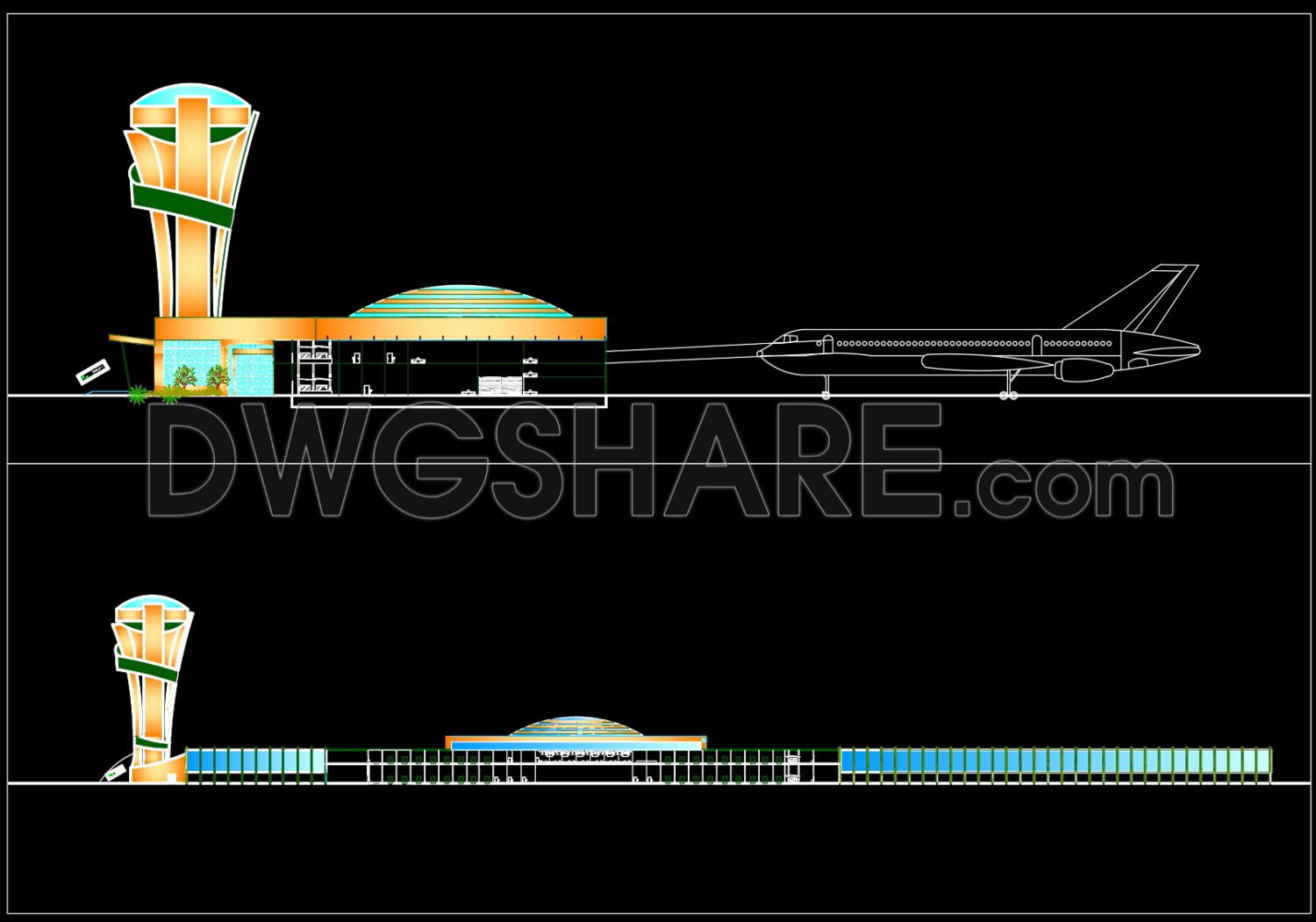70. CAD drawings for the design of an international airport are ...