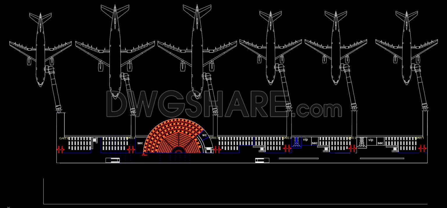 70. CAD drawings for the design of an international airport are ...
