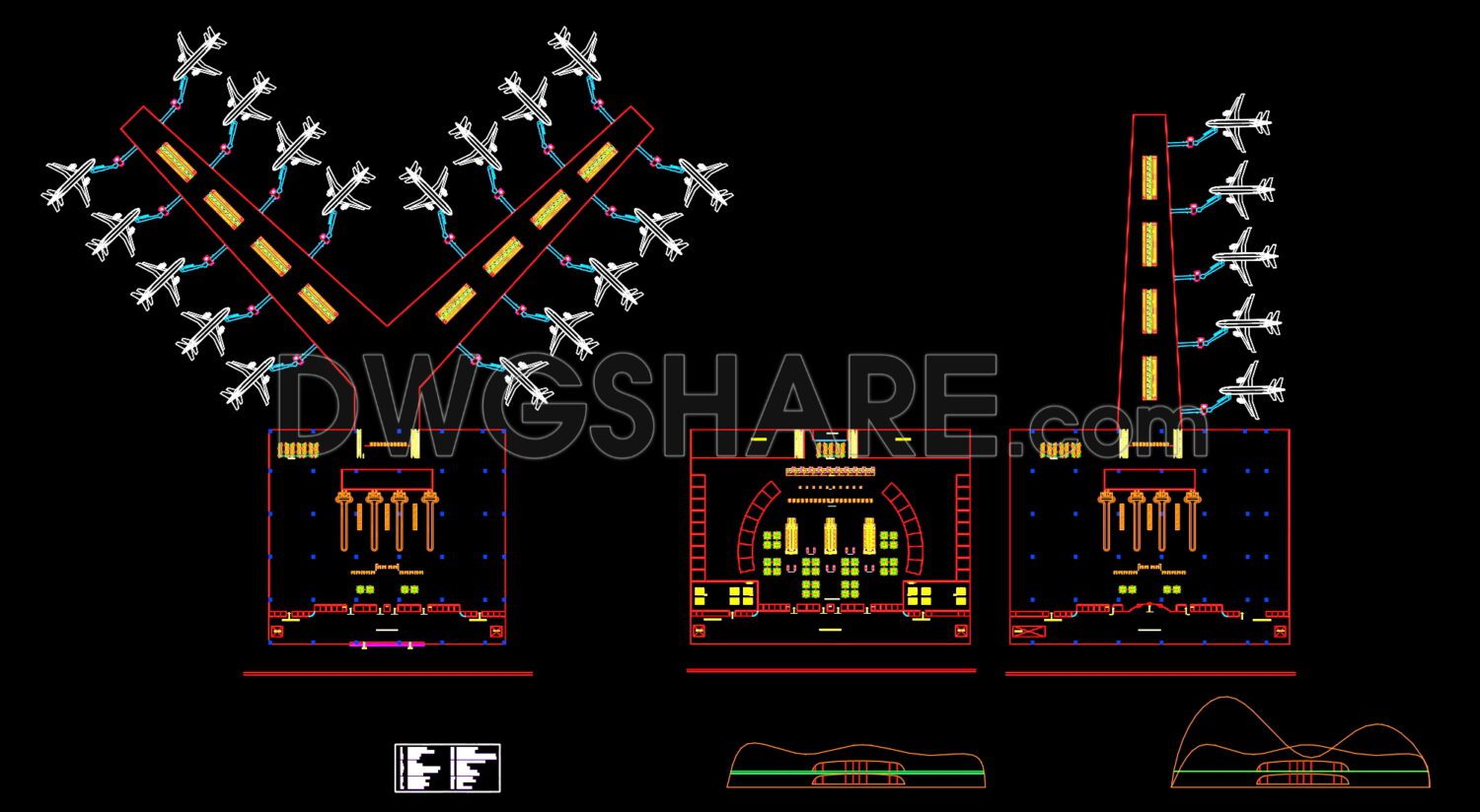 71. Free download of the layout design drawings for the airport is ...
