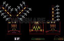 22.A set of trees and shrubs color top view AutoCAD blocks