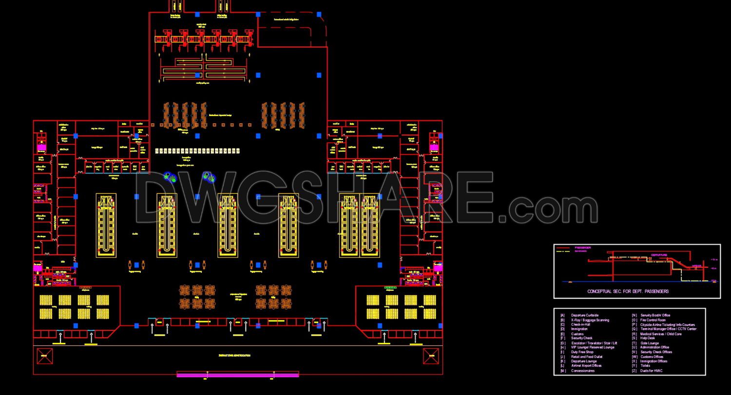 71. Free download of the layout design drawings for the airport is ...