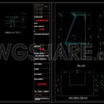 94. Technical CAD drawing detailing kitchen cabinets, island tables ...