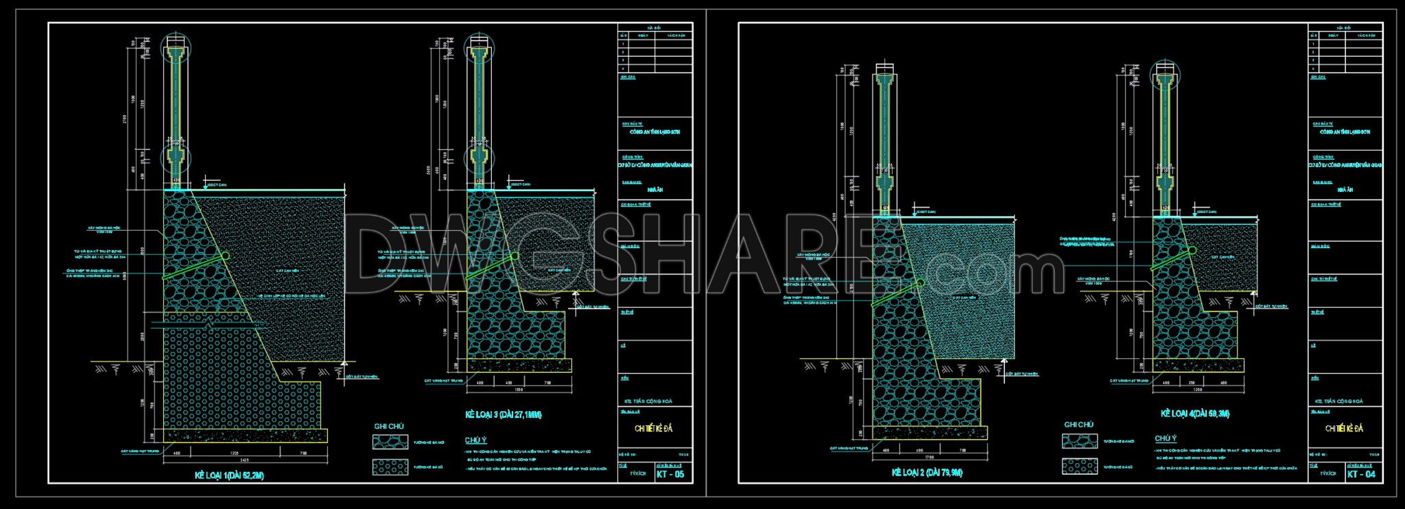 130. Detailed CAD drawings of the construction plans for gates, walls ...