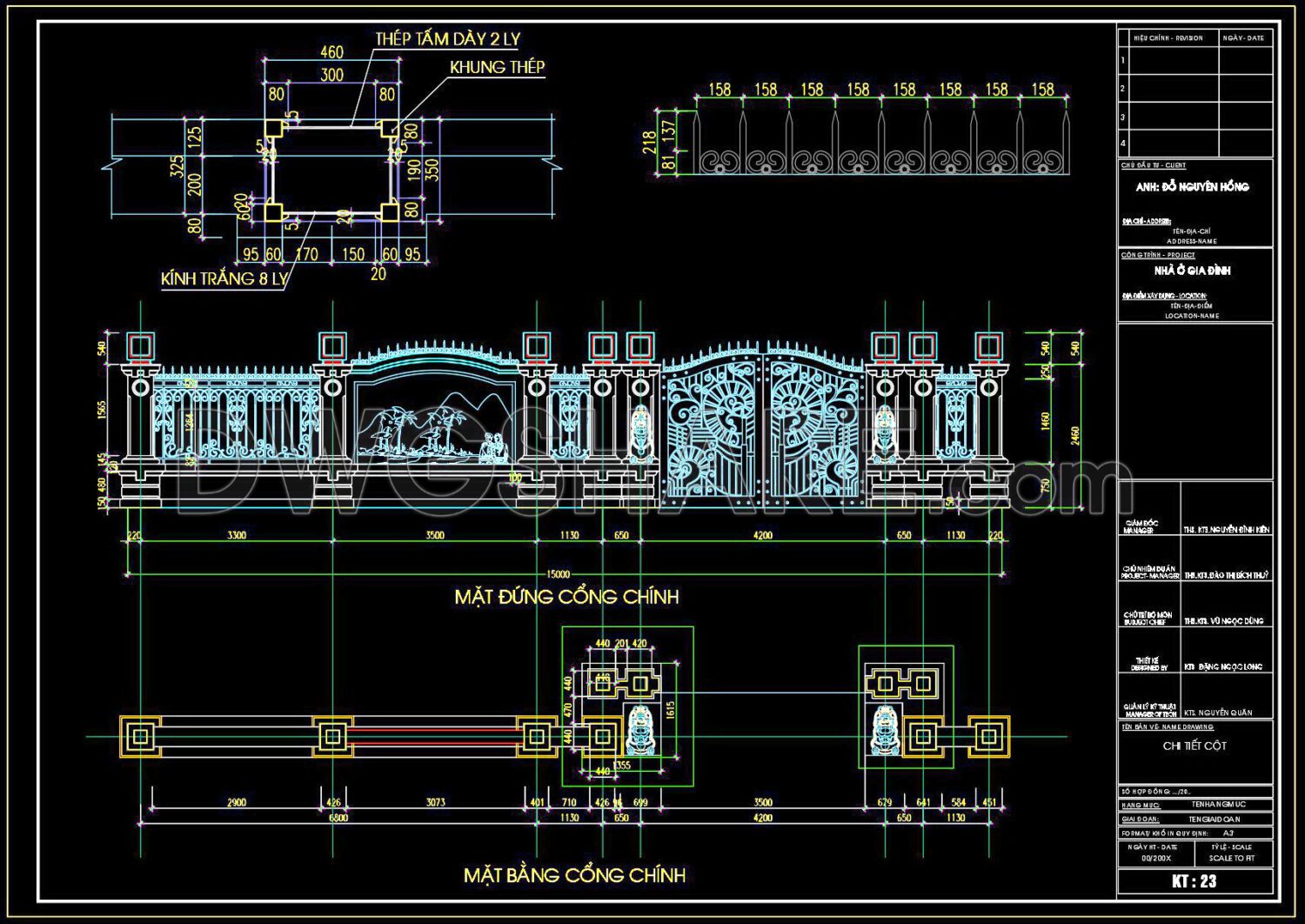 132. CAD drawings detailing gates and fences available for download