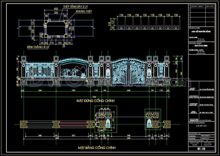 132. CAD drawings detailing gates and fences available for download