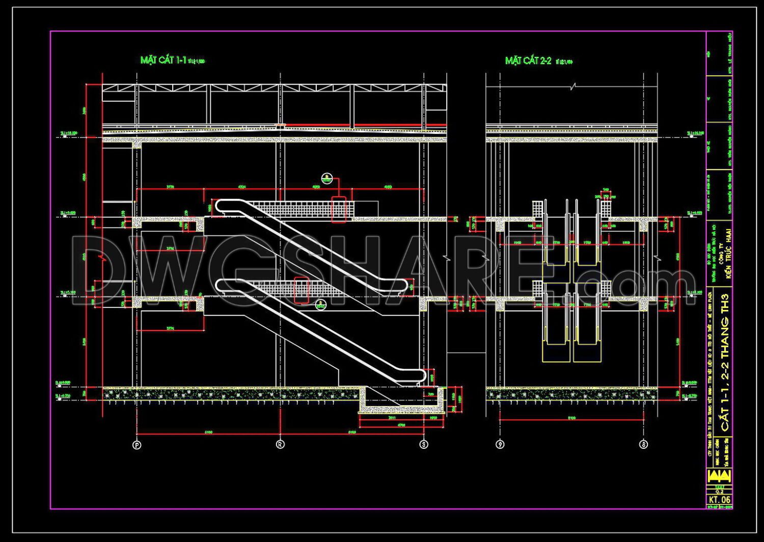 148. The detailed CAD drawings of the escalator in the central shopping ...