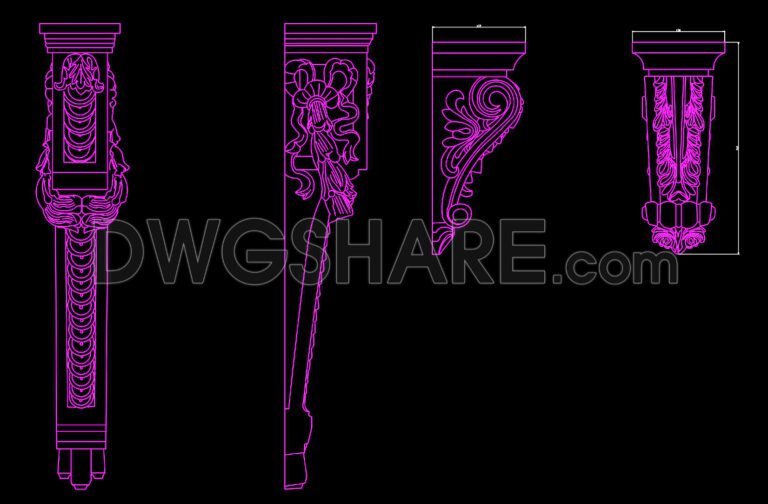 150. Download detailed architectural CAD drawings of consoles